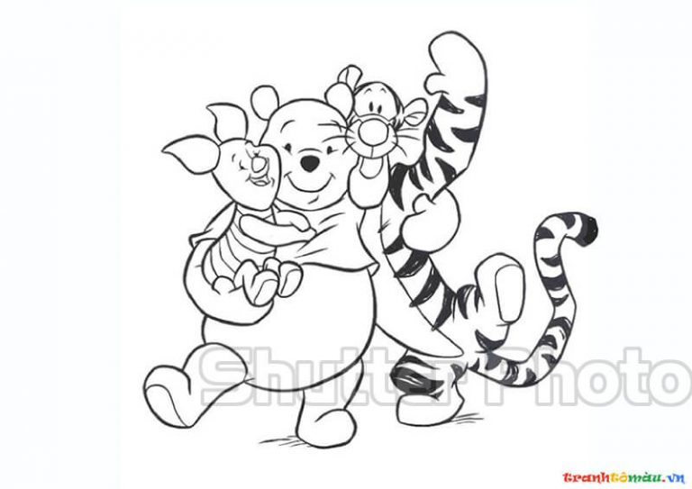 150+ Tranh tô màu gấu pooh ngộ nghĩnh đáng yêu Update 2025