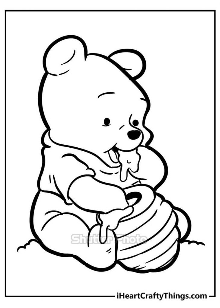150+ Tranh tô màu gấu pooh ngộ nghĩnh đáng yêu Update 2025